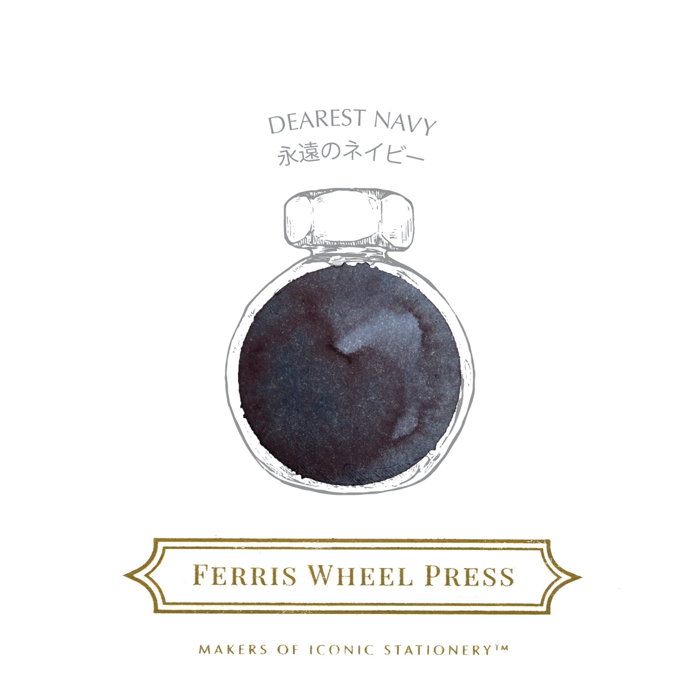 Ferris Wheel Press Dearest Navy Ink 10ml | Luxury Stationery – Likely.es